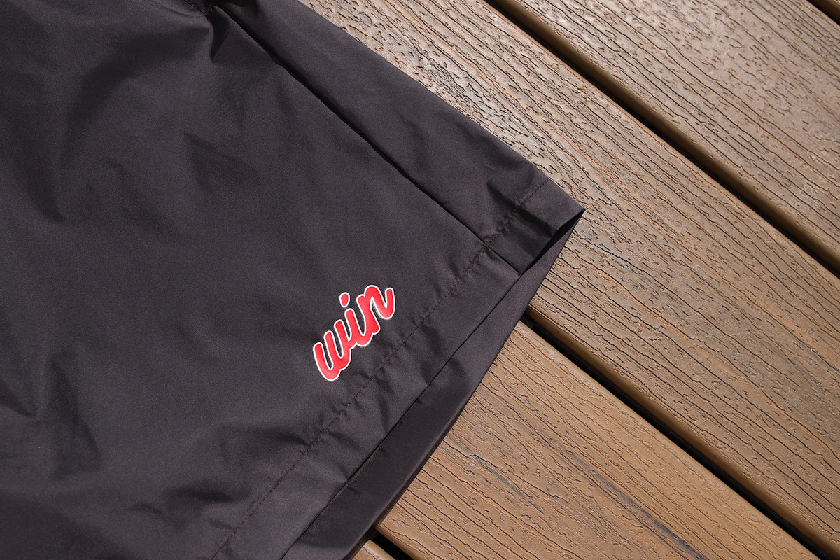 Win Swishy Shorts - Hot Lava / Dark Brown – eddiewin
