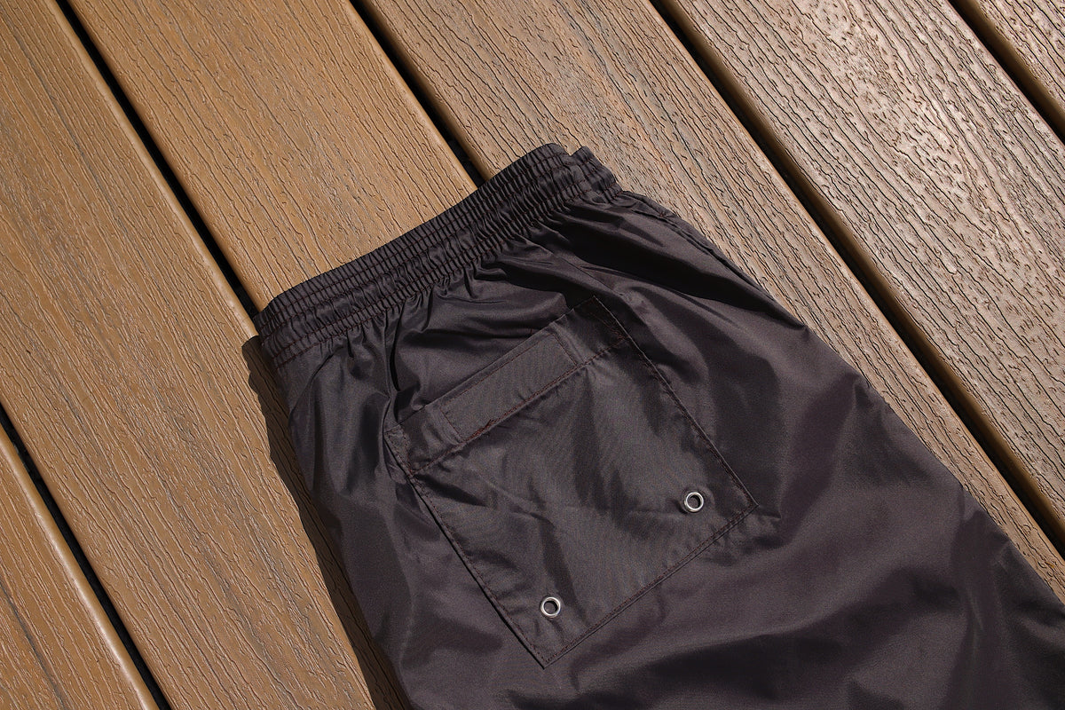Win Swishy Shorts - Hot Lava / Dark Brown – eddiewin